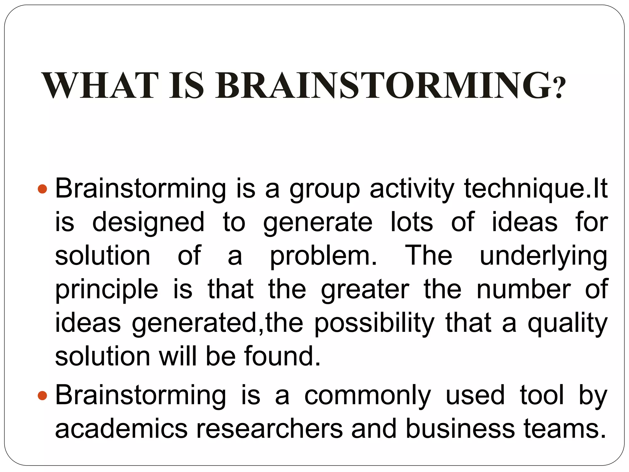 Brainstorming | PPTX