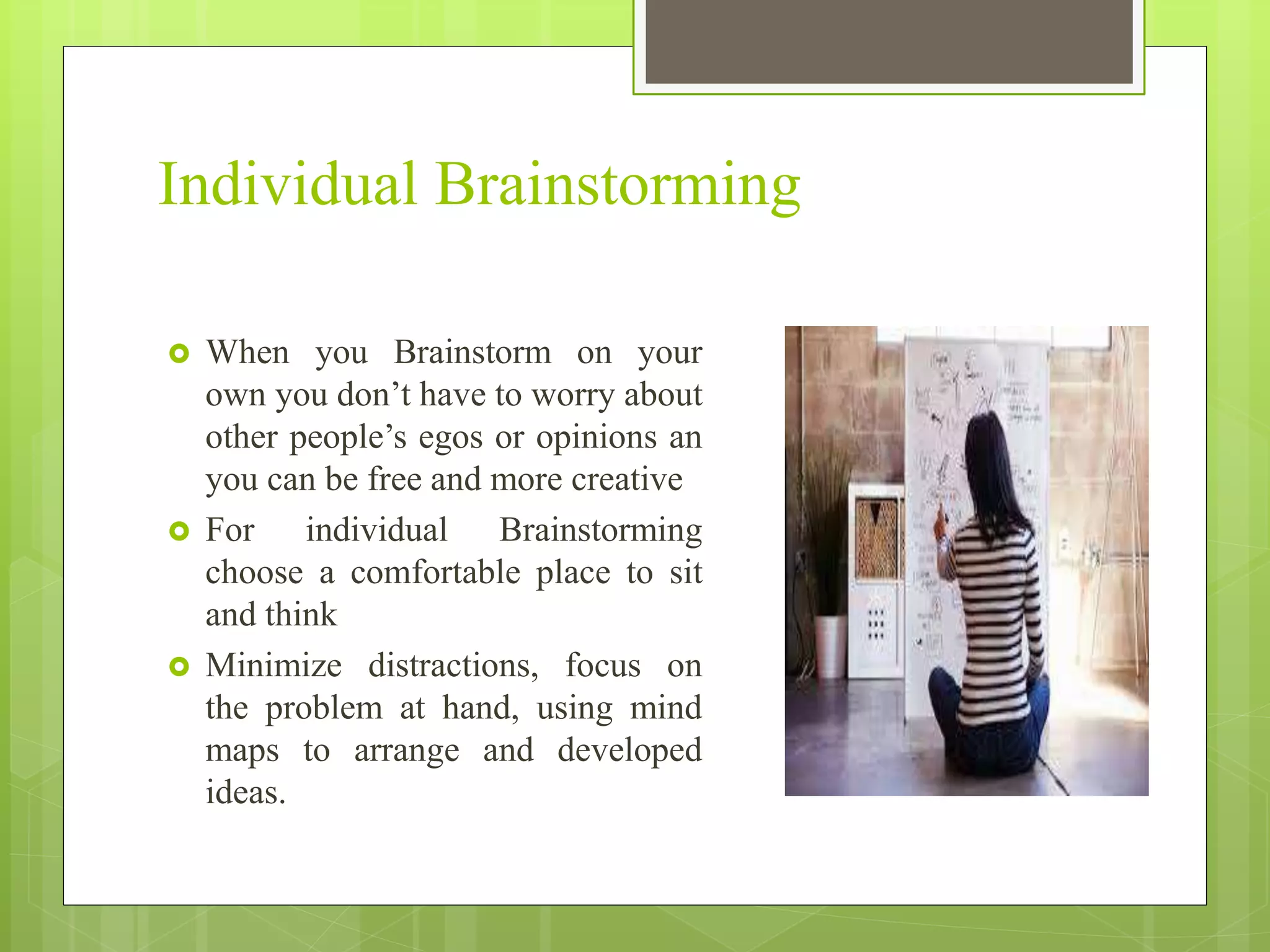 creative thinking tool:Brainstorming | PPT
