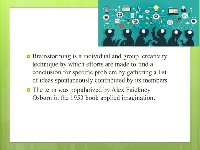 creative thinking tool:Brainstorming | PPT
