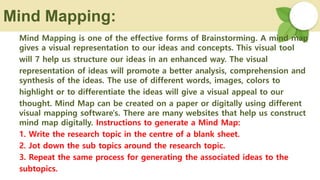 Brainstorming and Mindmapping | PPTX