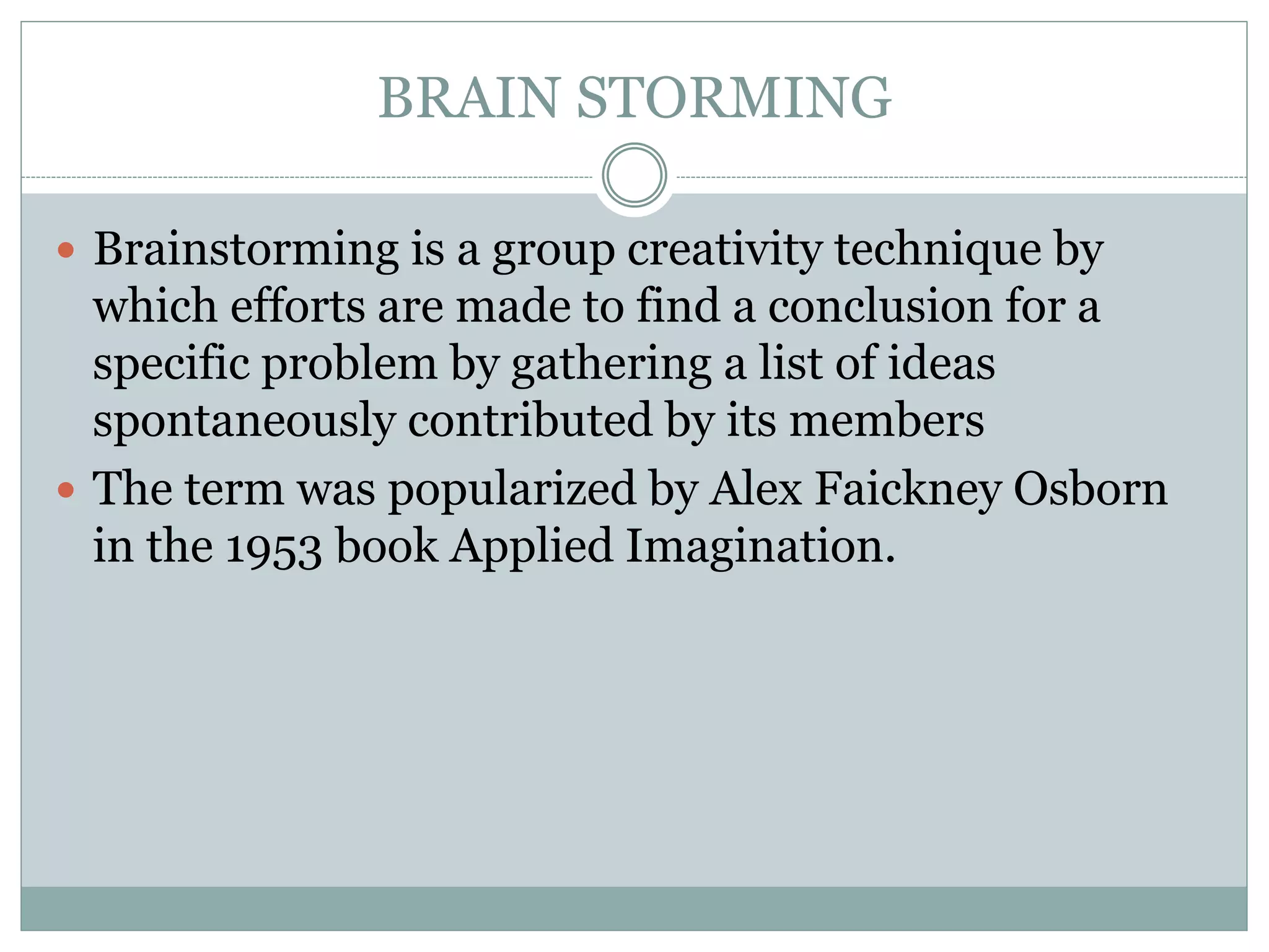 Brain storming | PPTX