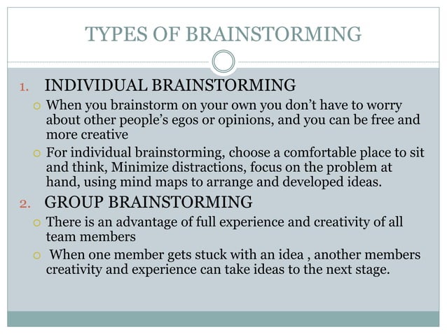 Brain storming | PPTX