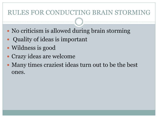 Brain storming | PPTX