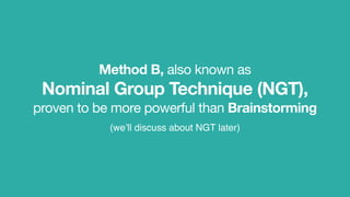 Why Brainstorming Sucks | PPT