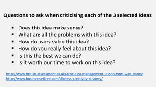 Brainstorming - the disney method | PDF | Fan Conventions | Events