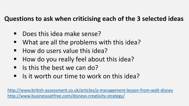 Brainstorming - the disney method | PPT