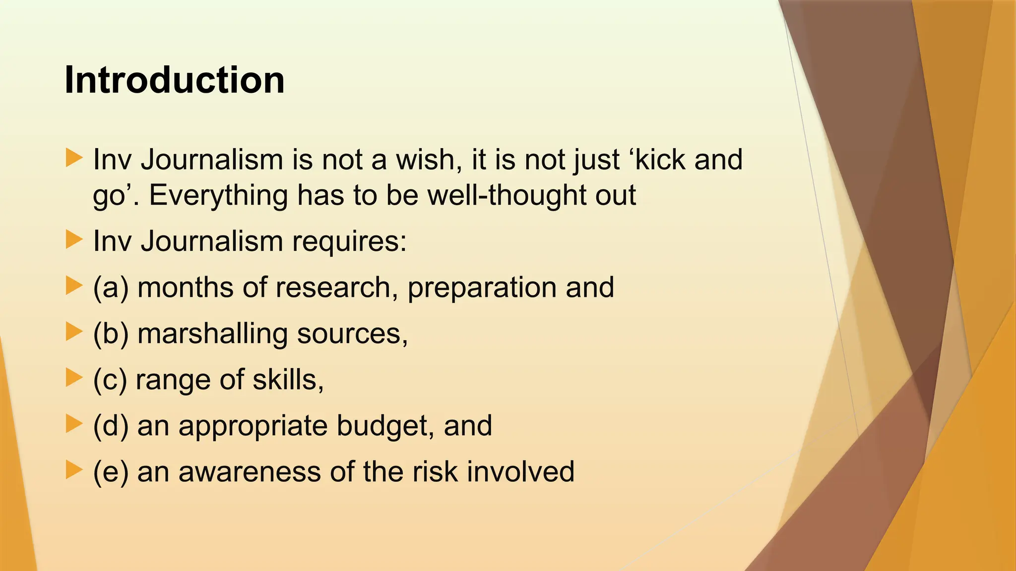 Brainstorming Ideas and Hypothesis for Investigative Journalism lecture ...