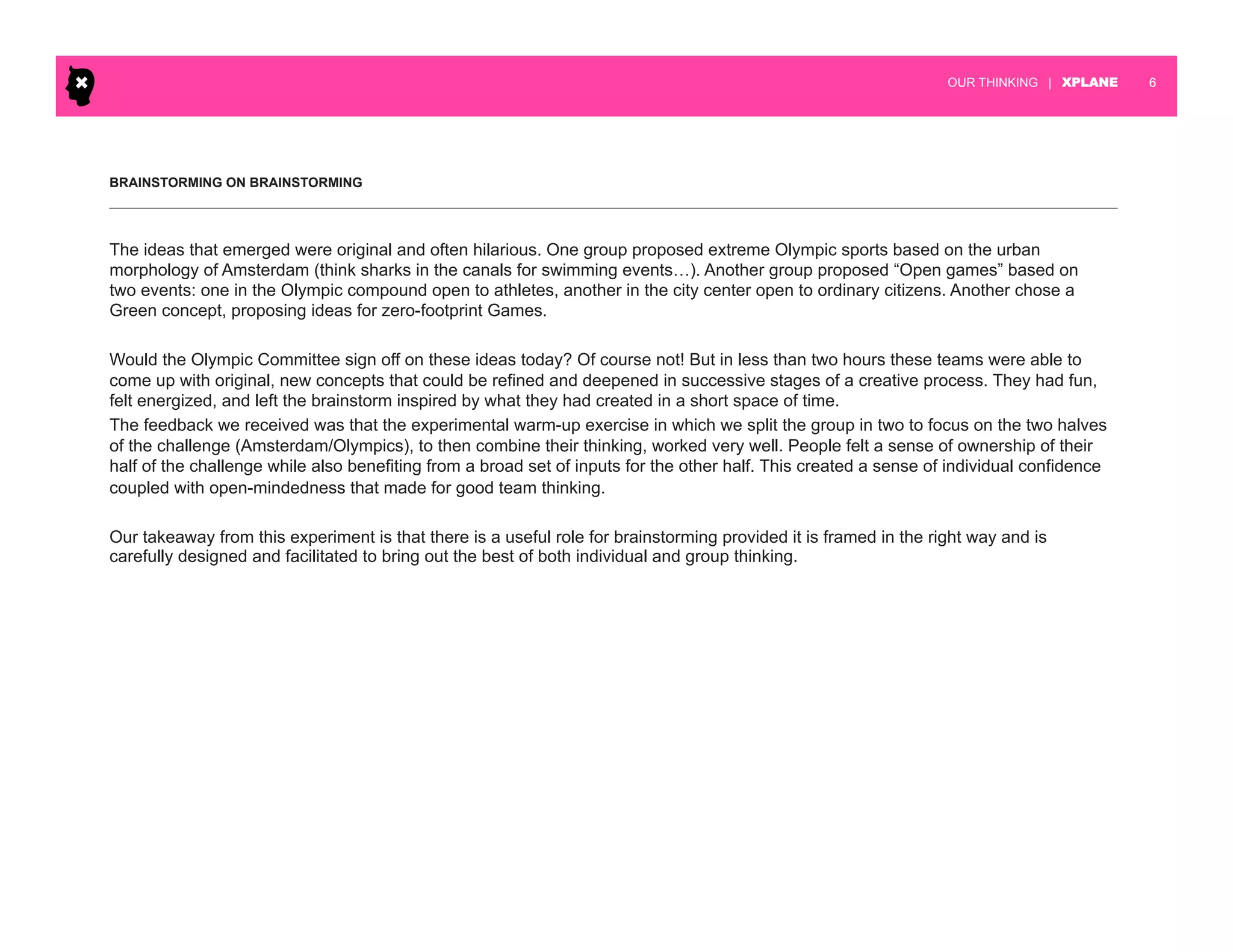 Brainstorming on Brainstorming | PDF