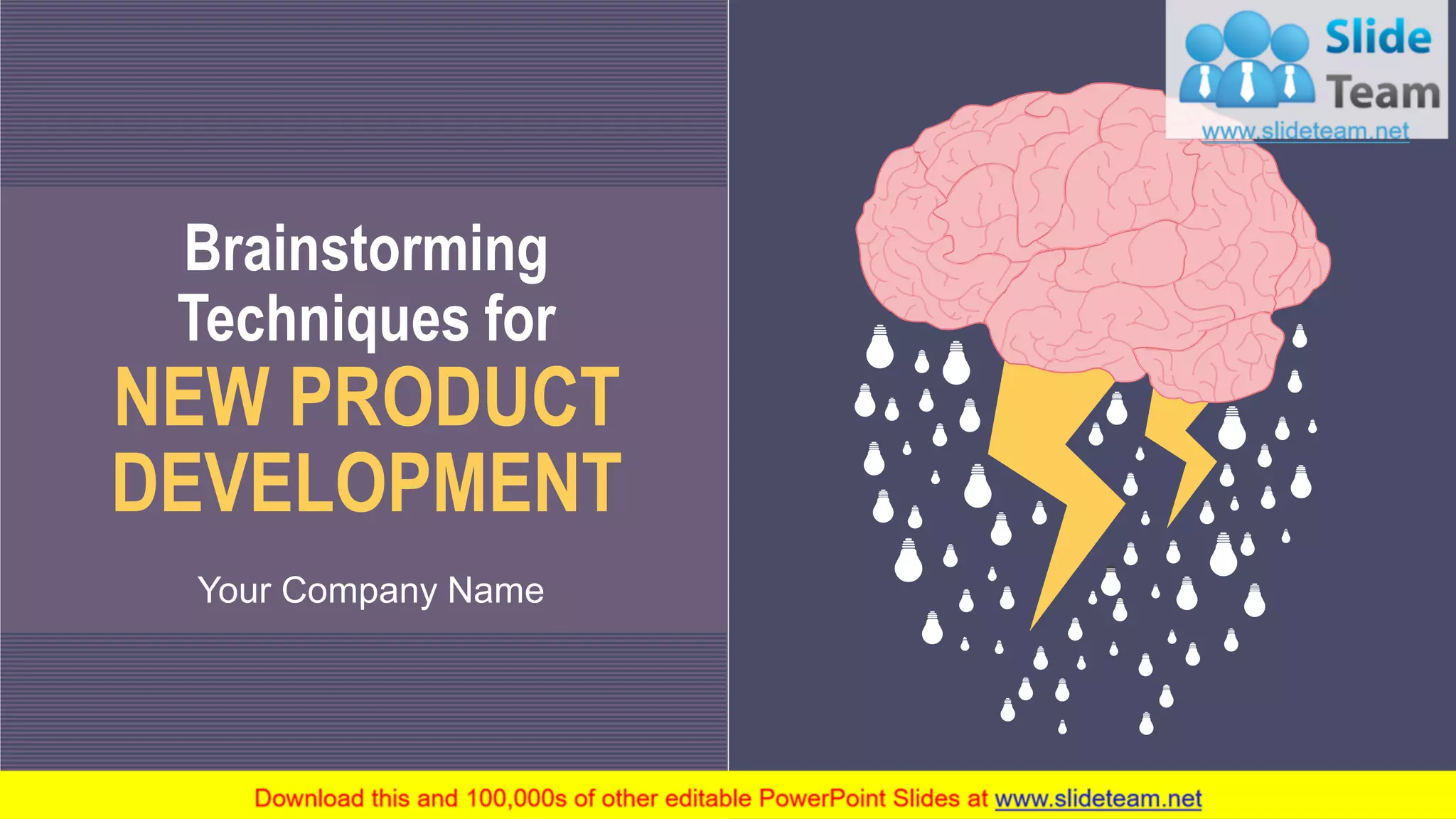 Brainstorming Techniques For New Product Development Complete PowerPoint Deck With slides | PDF