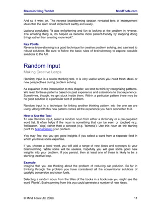 Brainstorming toolkit | PDF