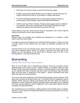 Brainstorming toolkit | PDF