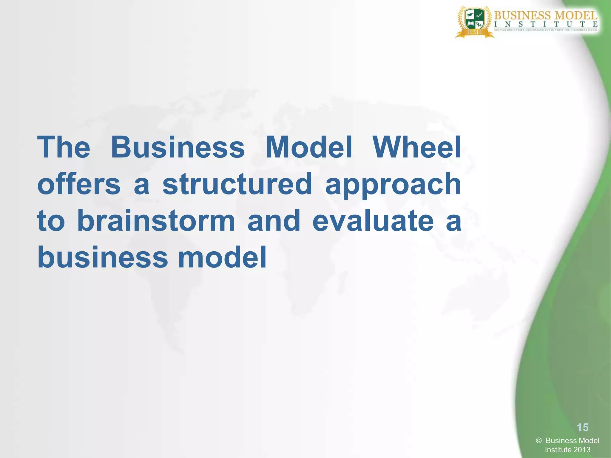 Brainstorming with the Business Model Wheel (TM) | PPTX