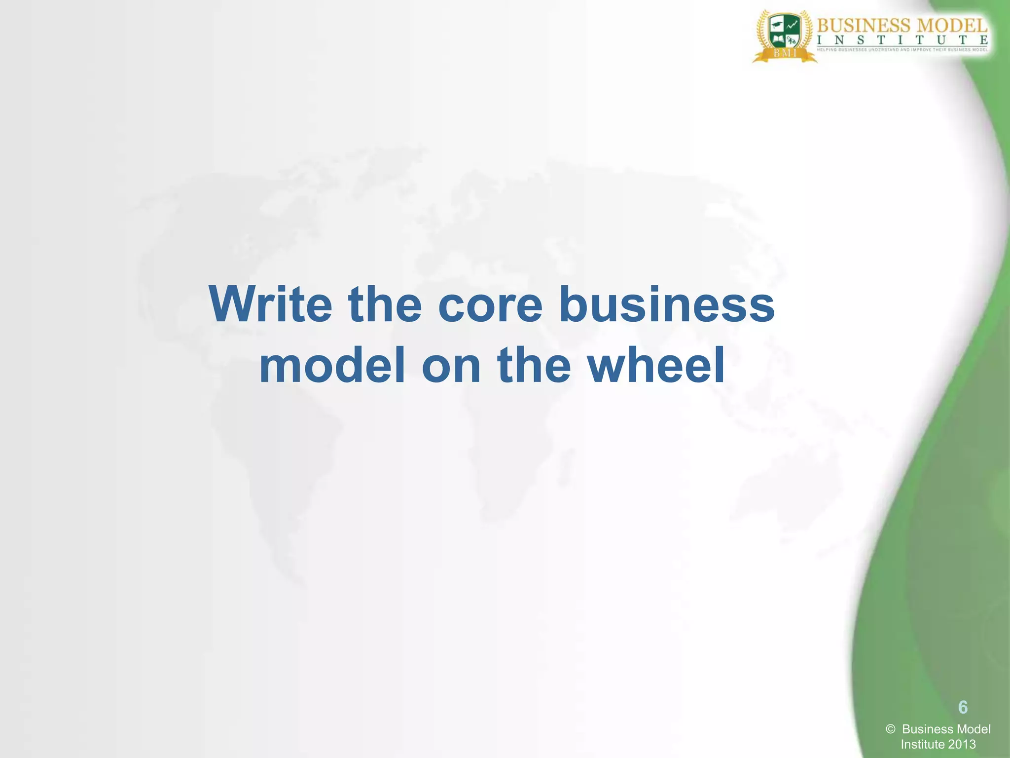 Brainstorming with the Business Model Wheel (TM) | PPTX