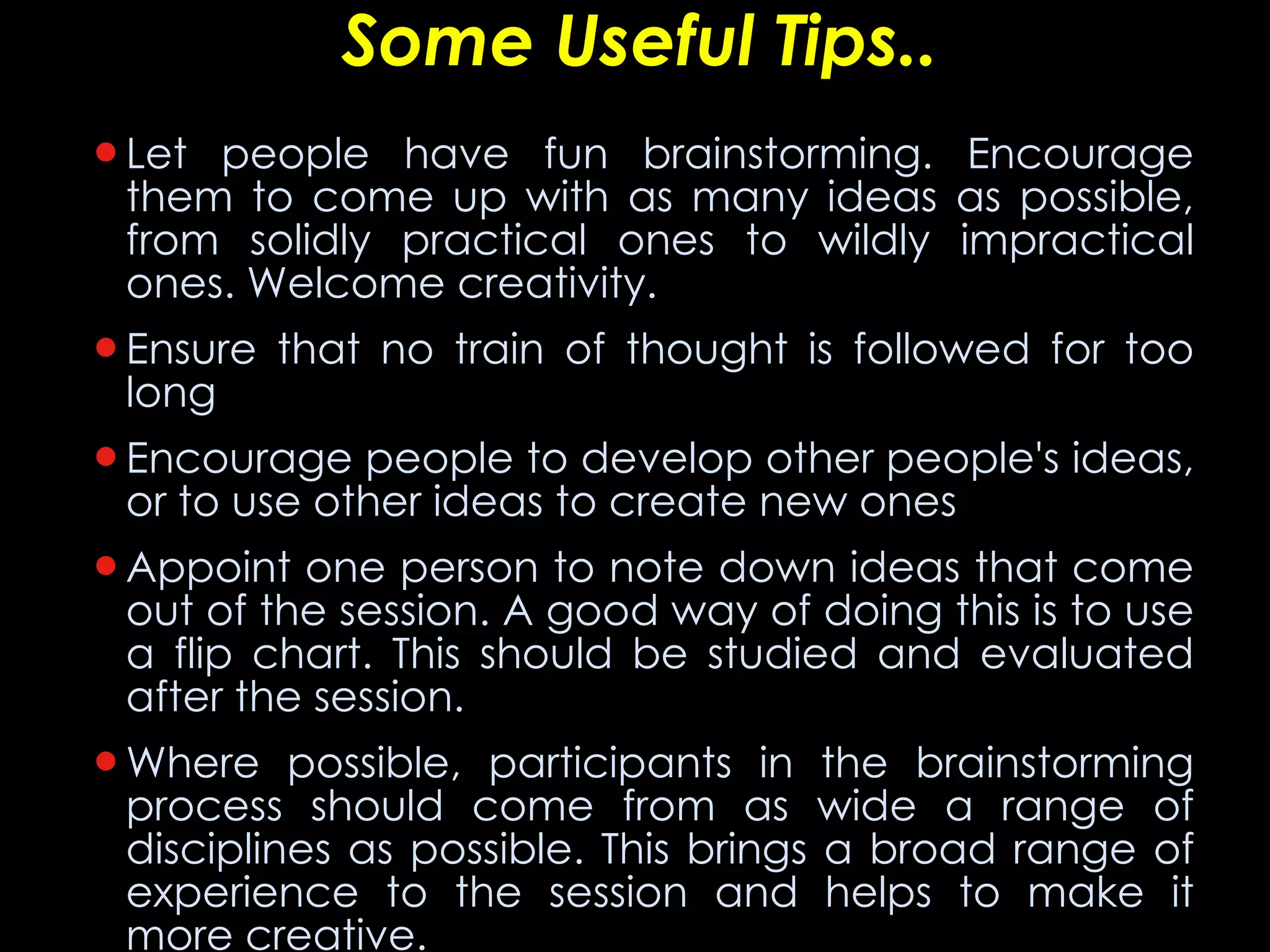 Brainstorming Workshop! | PPT | Arts and Crafts | Hobbies & Interests