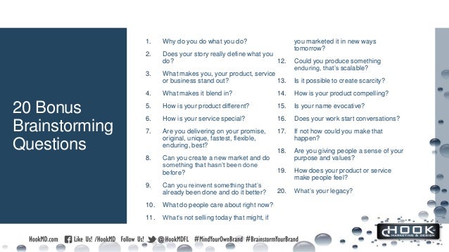 Brainstorming Questions For Students