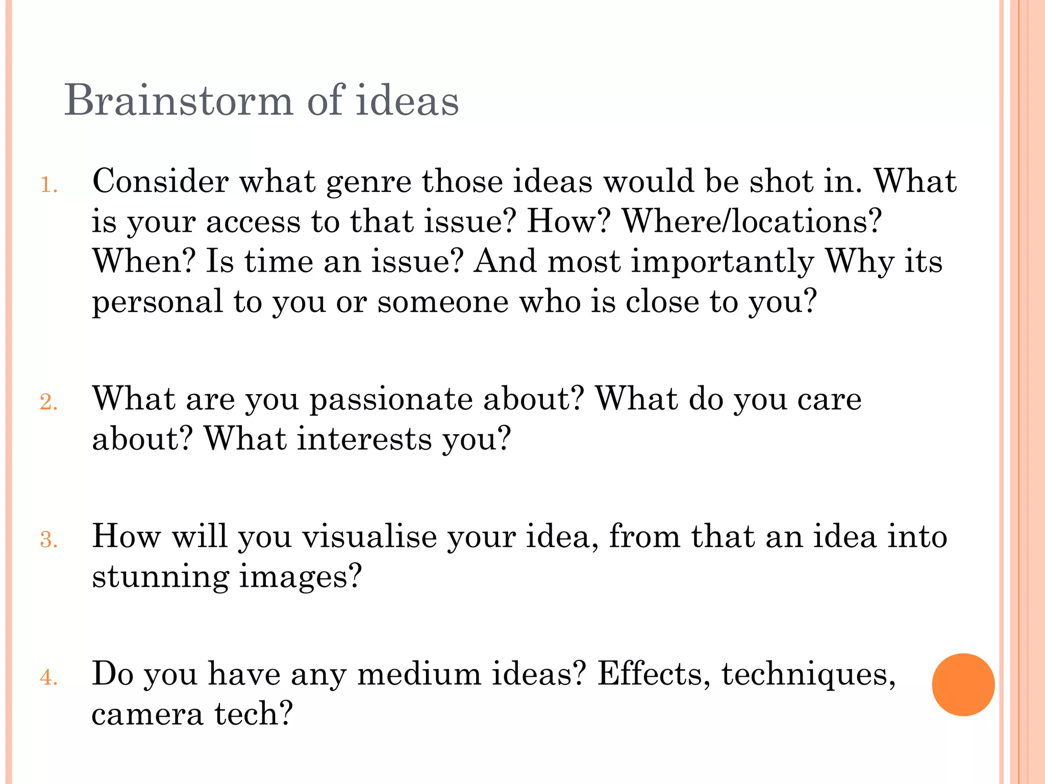 Brainstorm of ideas | PPT