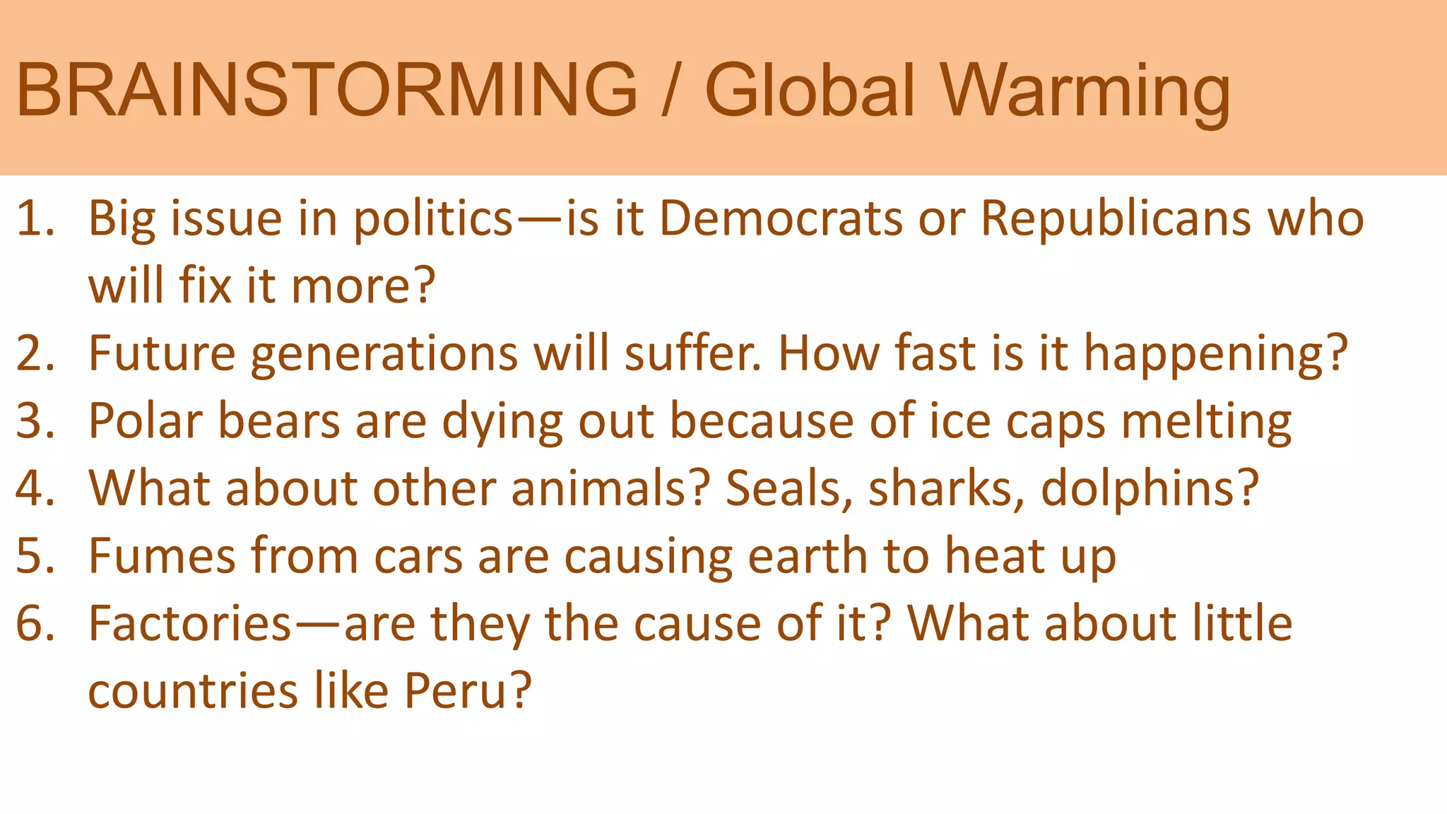 Brainstorm Paragraph Organization | PPTX