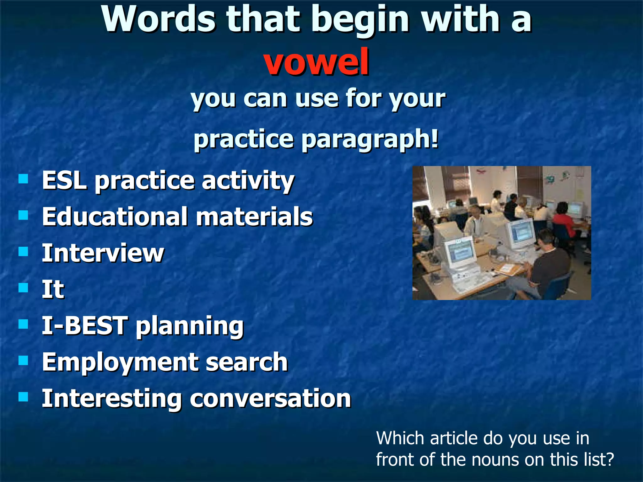 Brainstorm summer paragraph writing task | PPT