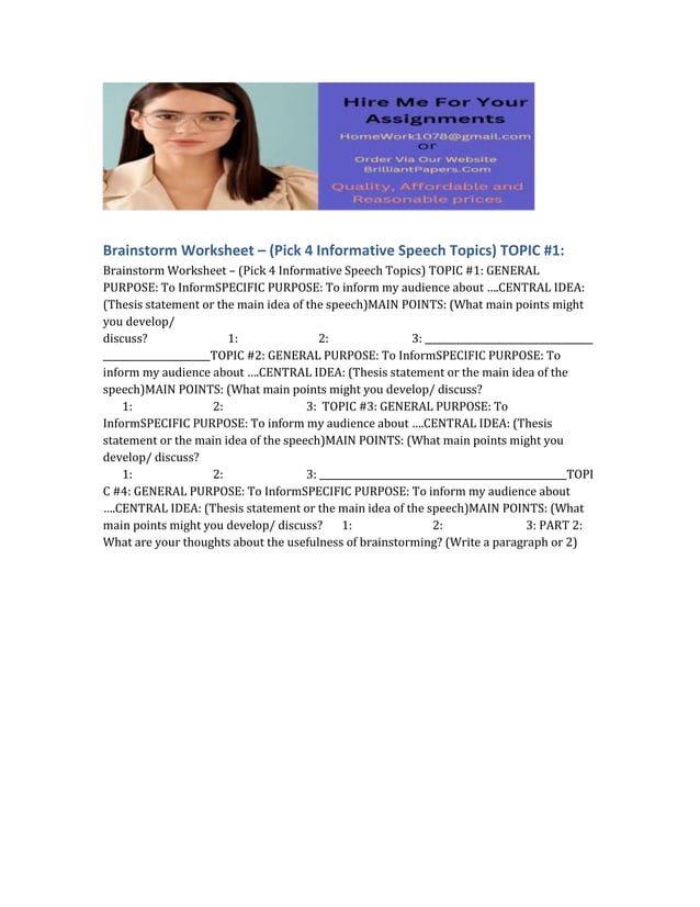 Brainstorm Worksheet 4 Informative Speech TOPIC.docx