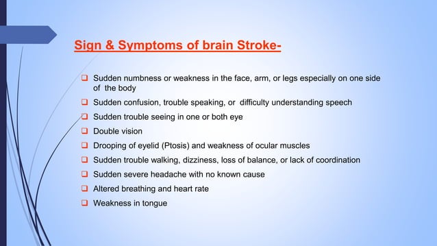 Brain Stroke PPT | PPTX | Brain and Nervous System Disorders | Diseases and Conditions