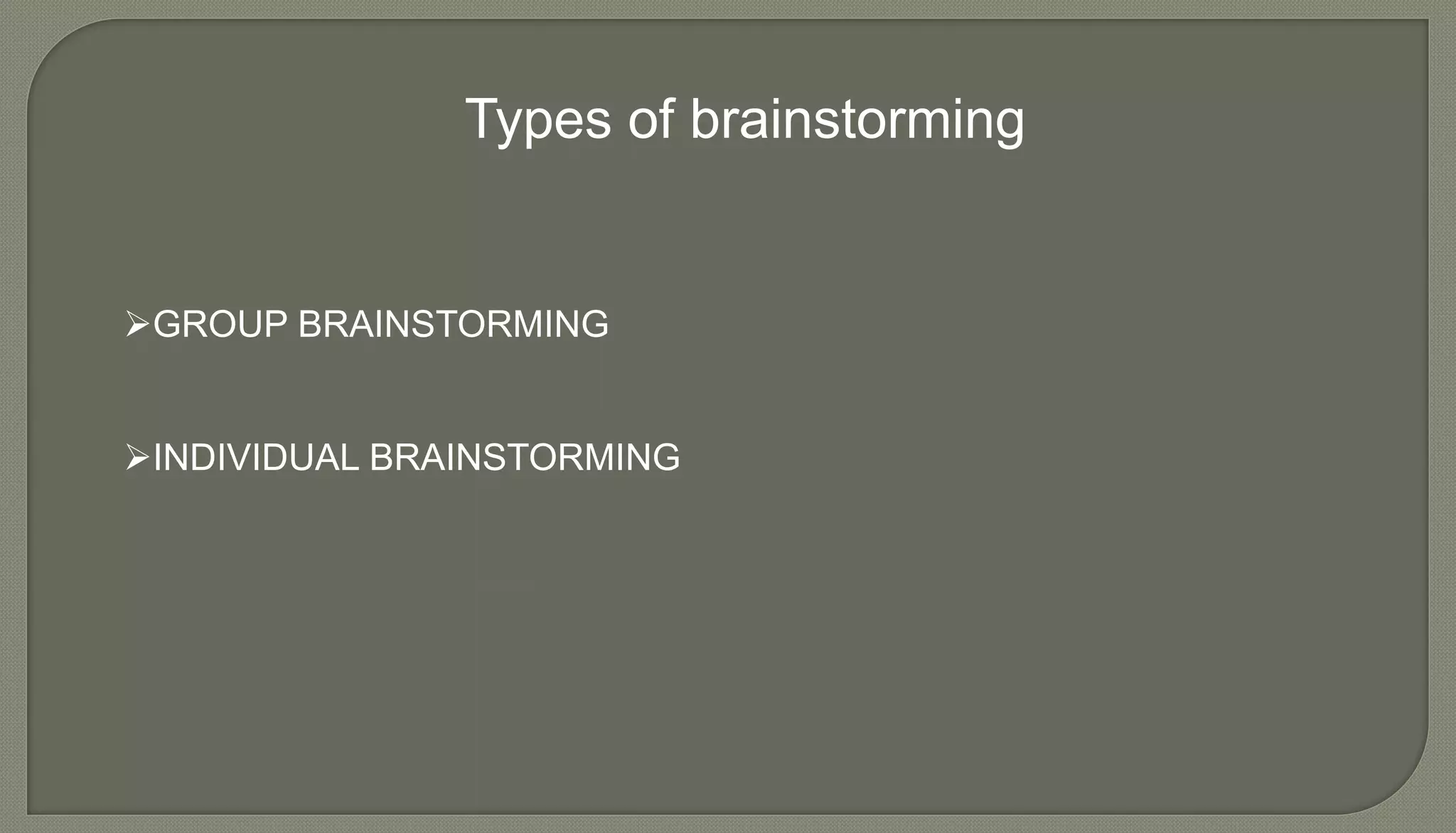 Brain stroming | PPTX