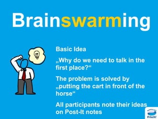 Brainswarming: Good creativity method for generating ideas for guerilla ...