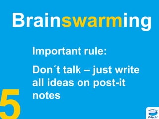 Brainswarming: Good creativity method for generating ideas for guerilla ...