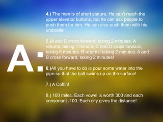 8 (fun) Brain Teasers To Jumpstart Your Creativity! | PPTX