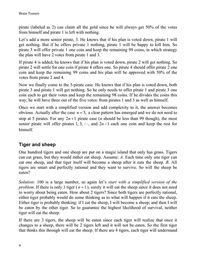 Brain teasers | PDF | Games and Puzzles | Hobbies & Interests