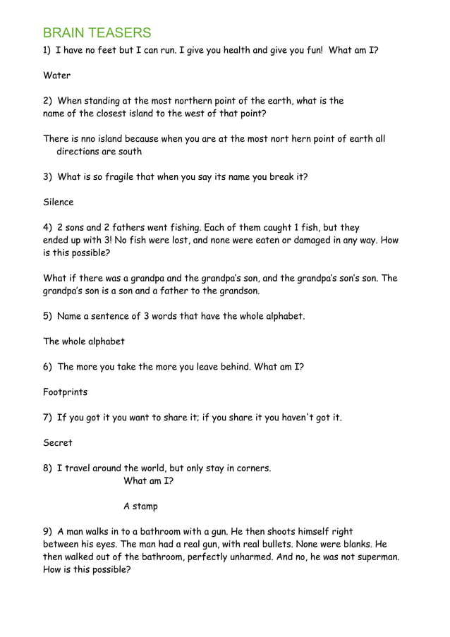 Brainteasers Alex Ortiz Pdf