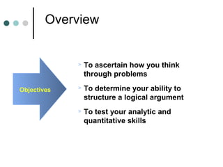 Brain teasers and cases
