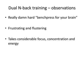 Brain training – dual n back | PPTX