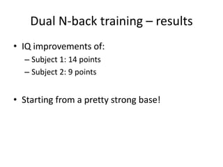 Brain training – dual n back | PPTX