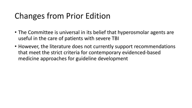 BRAIN TRAUMA FOUNDATION GUIDELINE PPT (1).pptx | First Aid | Injuries