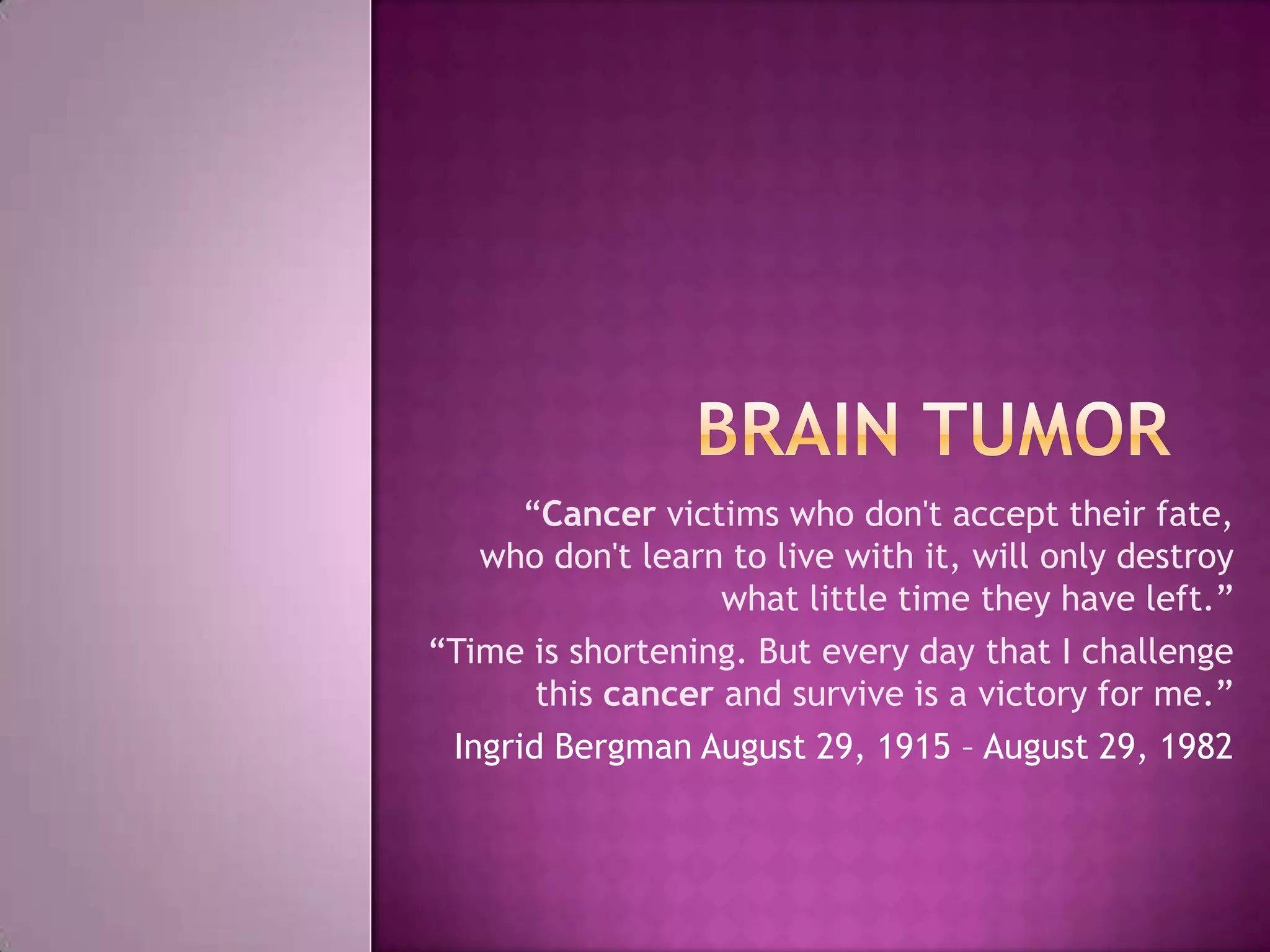Brain Tumor | PPTX