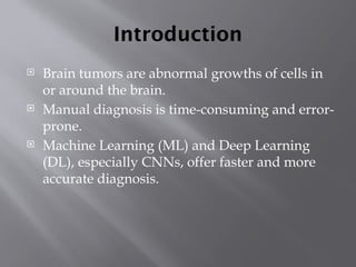 Brain Tumor Detection Presentation Using Machine Learning | PPTX