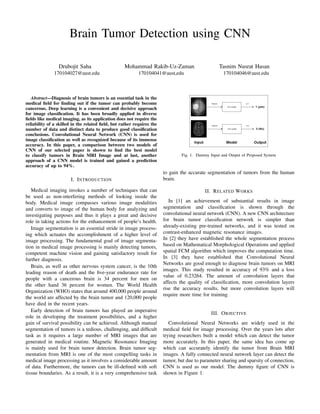 Brain tumor detection using cnn | PDF