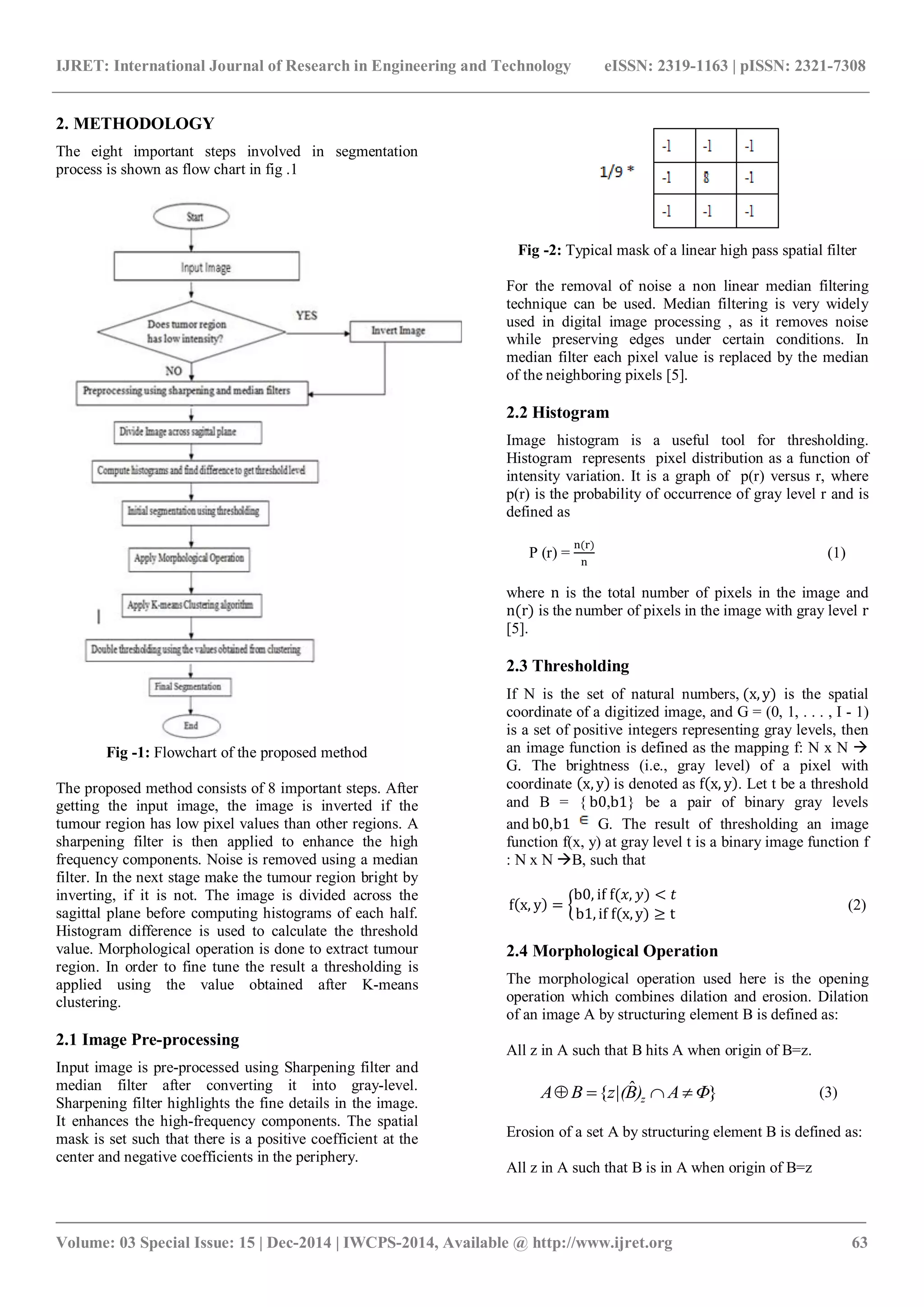 Brain tumor segmentation using asymmetry based histogram thresholding and k means clustering ...