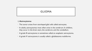Brain tumors - WHO classification and management | PPTX