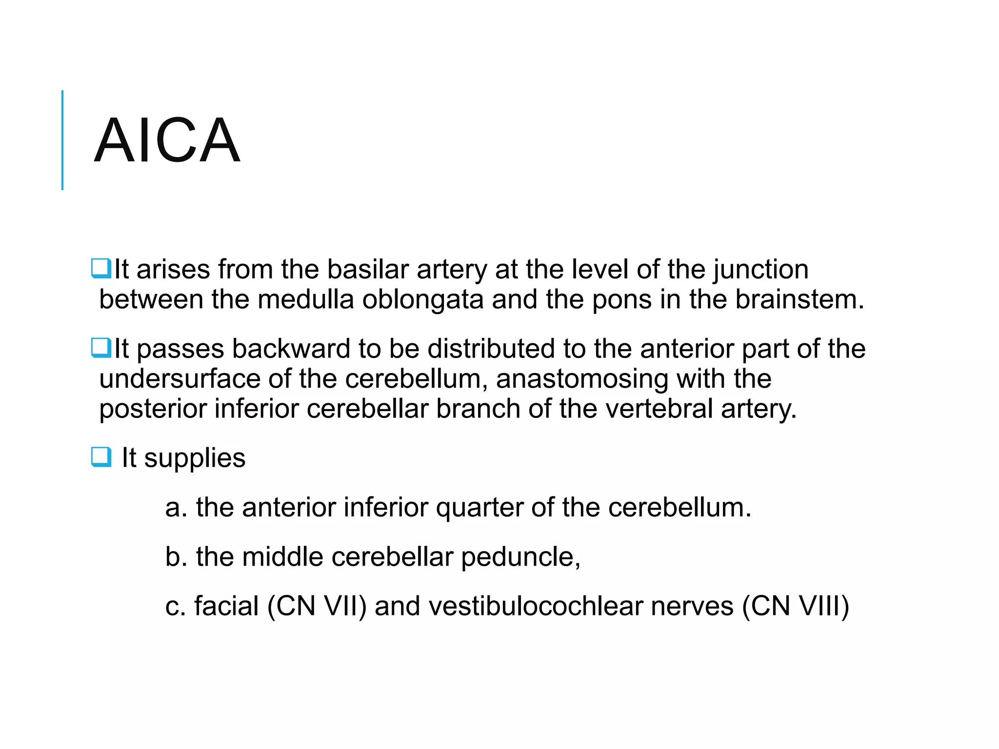 Brain vascular anatomy with MRA and MRI correlation | PPTX