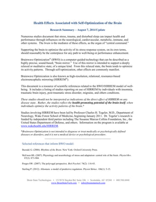 Brainwave Optimization research update 140807 | PDF