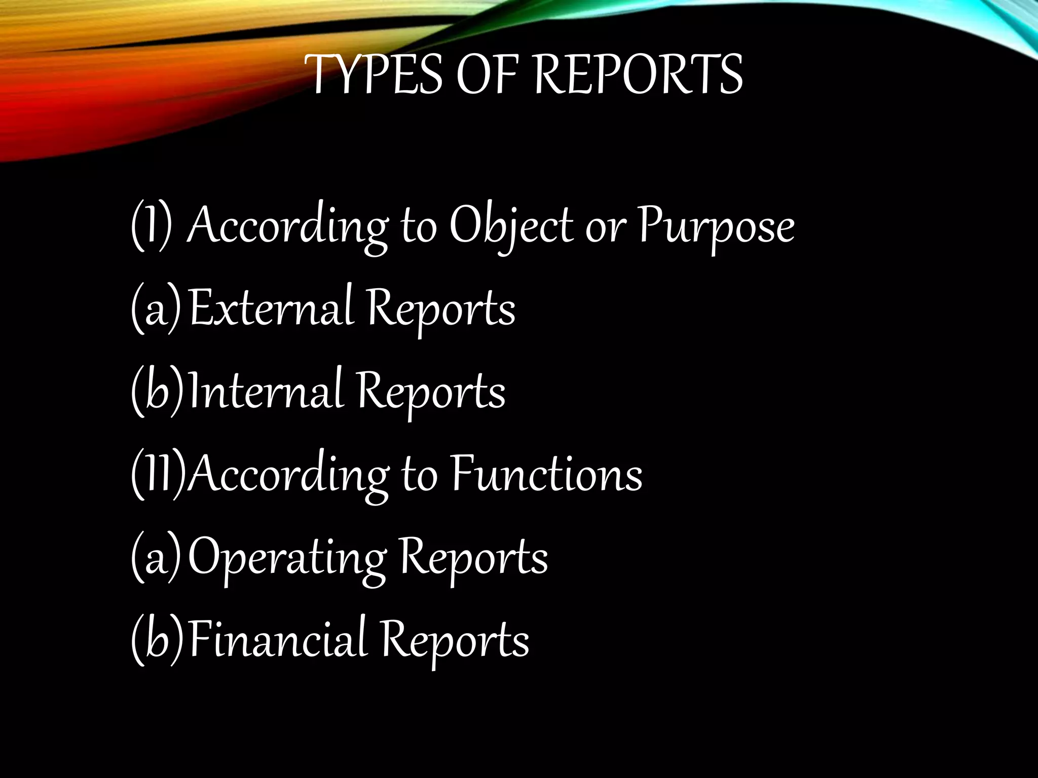 Reports Types & Management Information System | PPTX