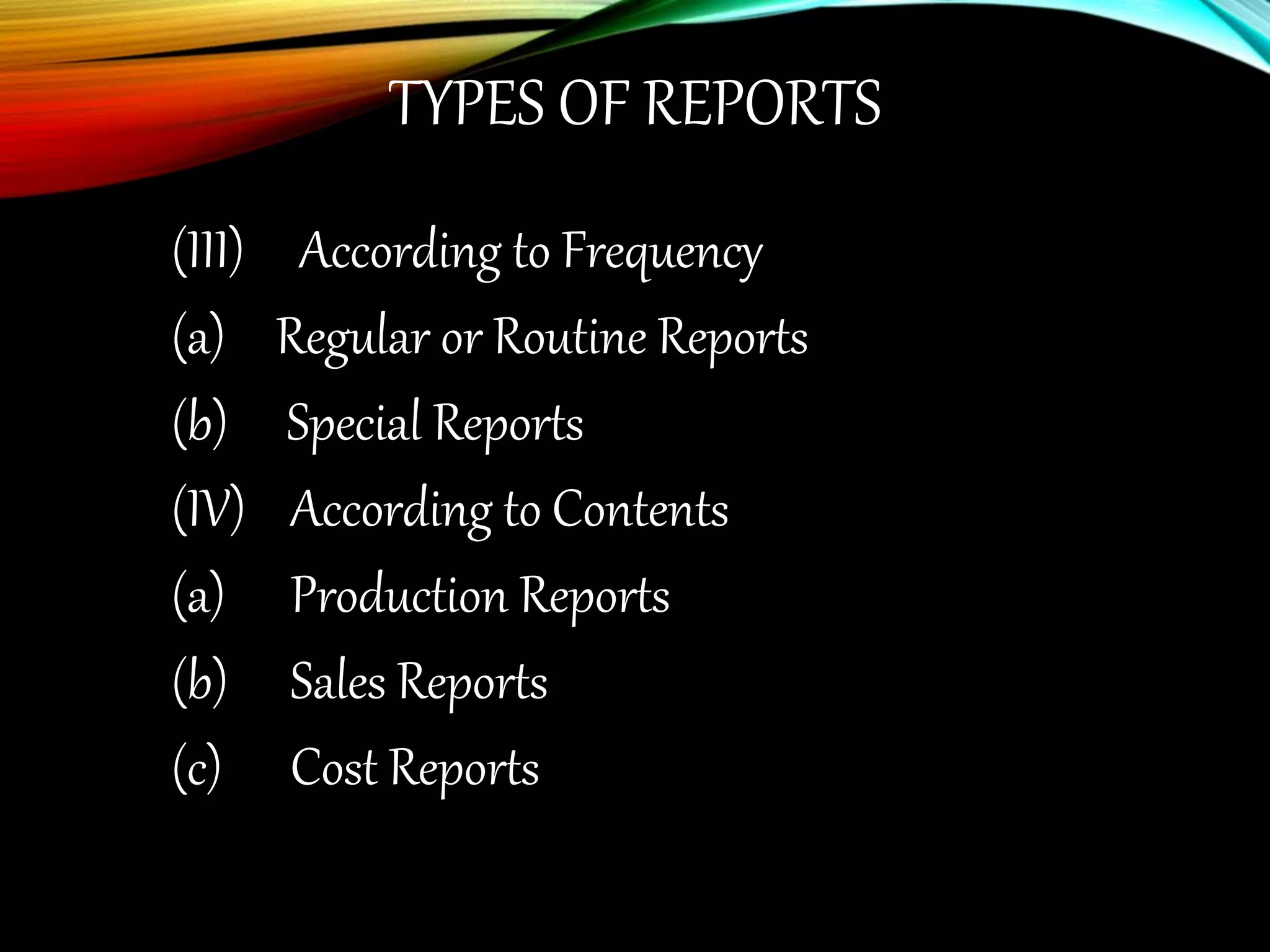 Reports Types & Management Information System | PPTX