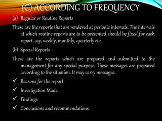 Reports Types & Management Information System | PPTX