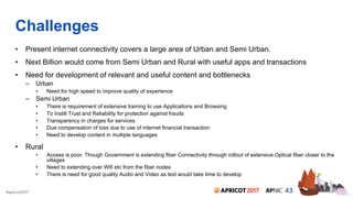 Challenges of Growing Internet Connectivity in India | PPT