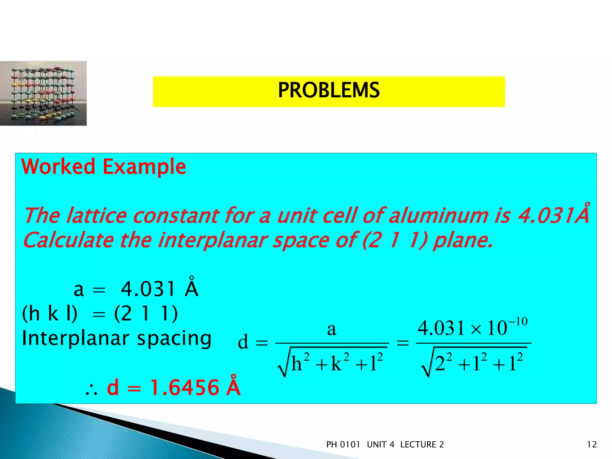 lattice planes Brajmohan kushwah | PPTX