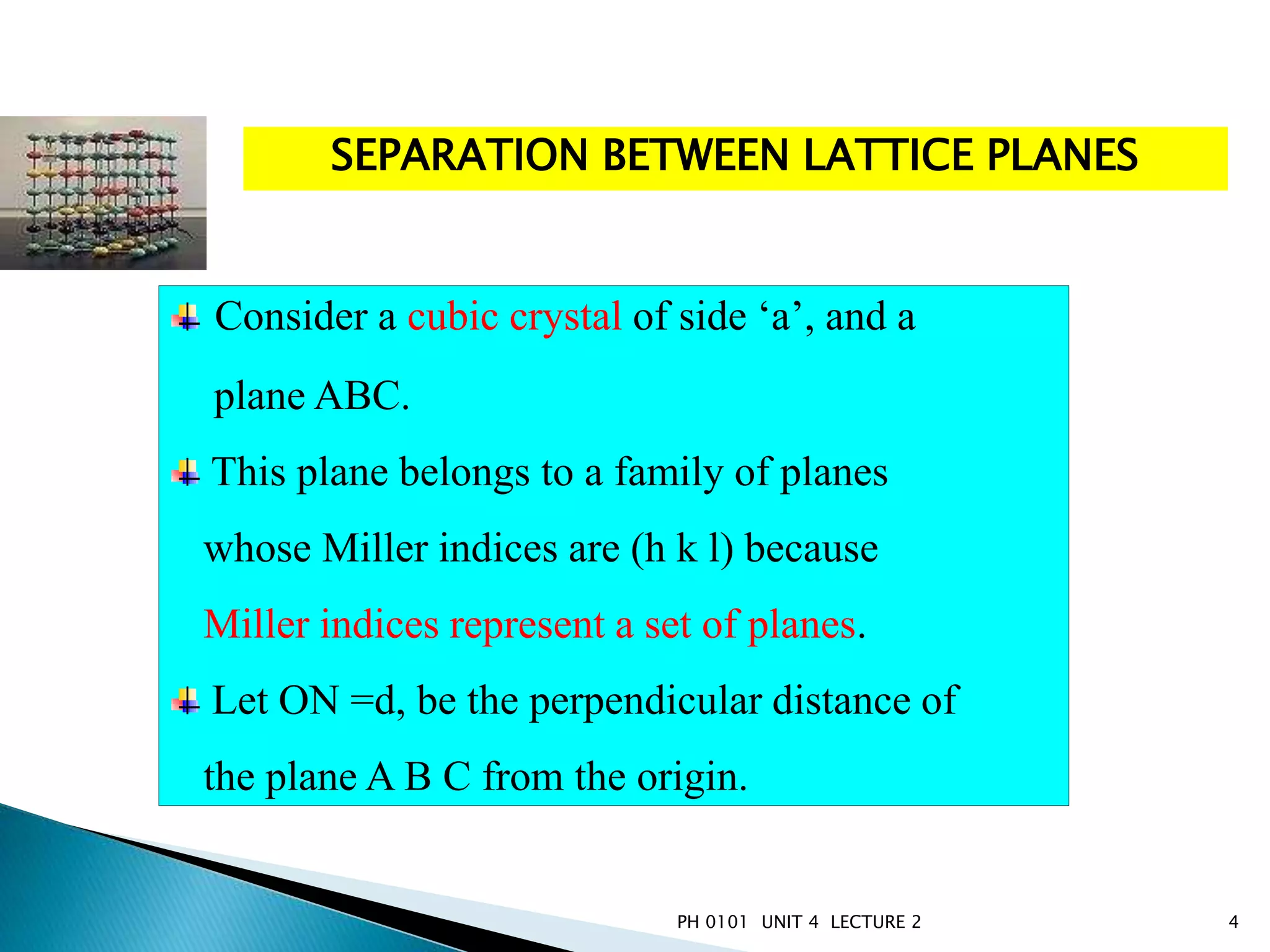 lattice planes Brajmohan kushwah | PPTX
