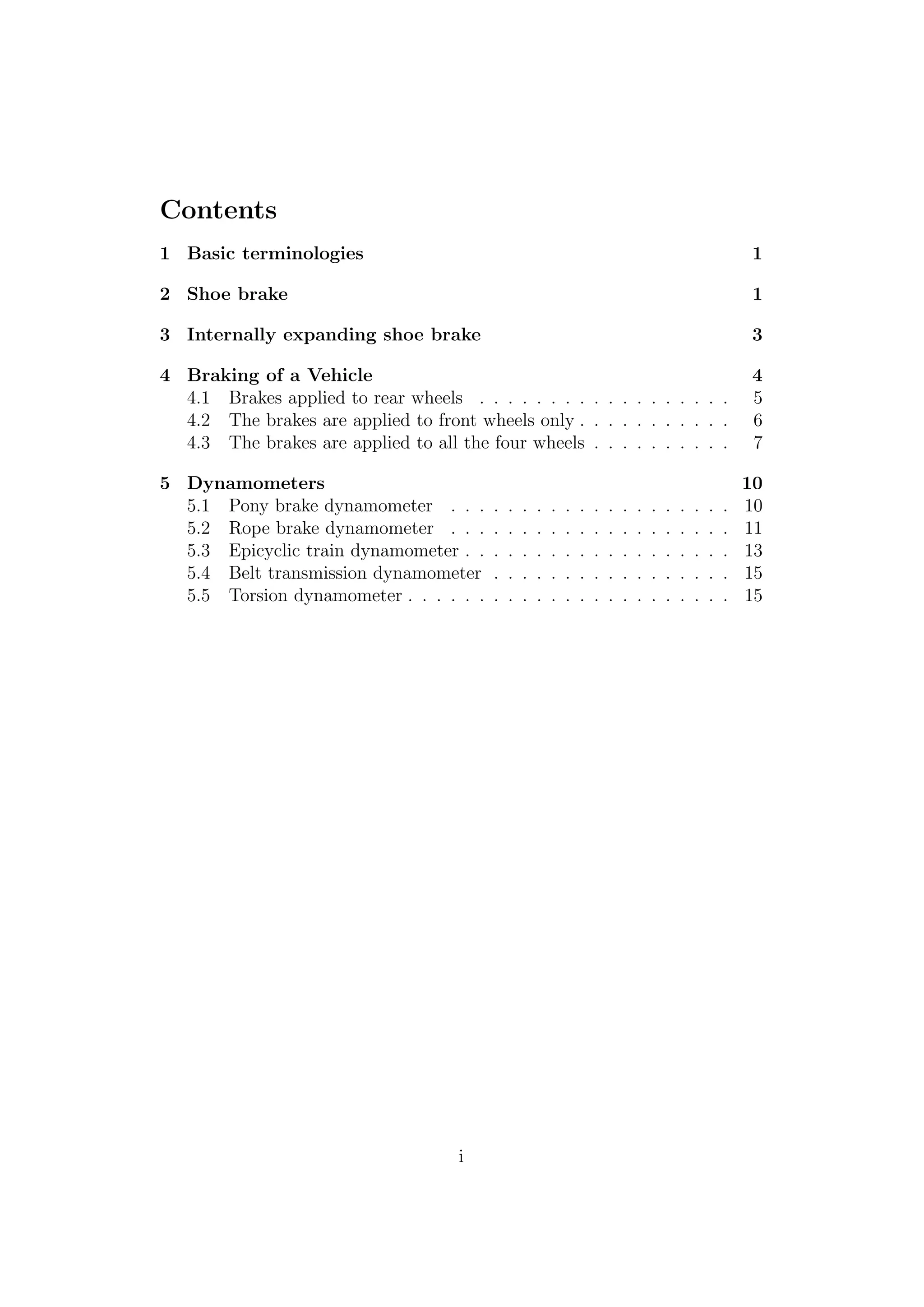 Brakes and dynamometers | PDF