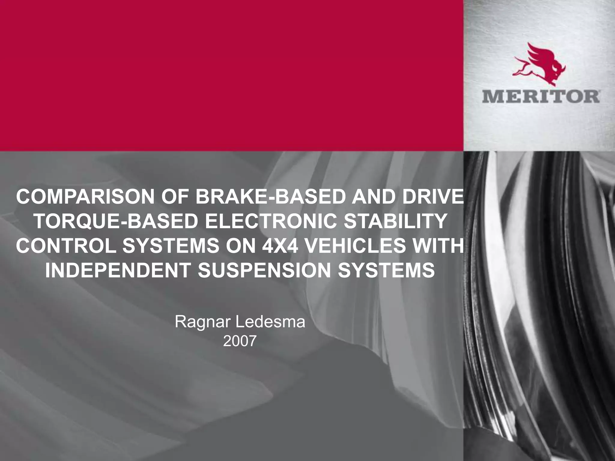 Brake based and Drive Torque-based Electronic Stability Control Systems ...