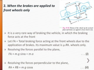 Brake analysis of four wheel vehicle | PPTX